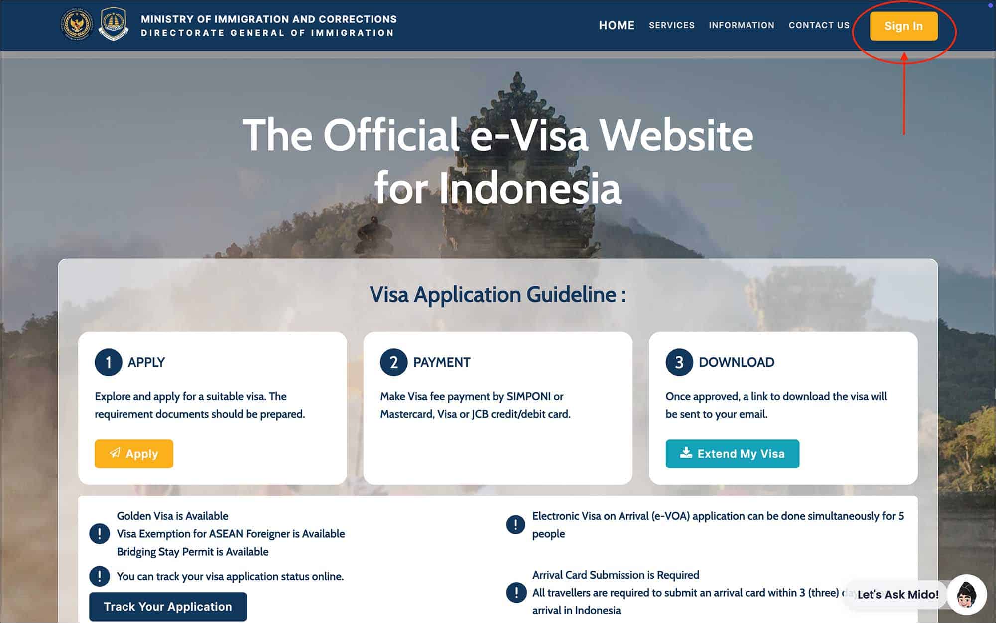 How to apply for Indonesia Tourist Visa online (60-day visa)