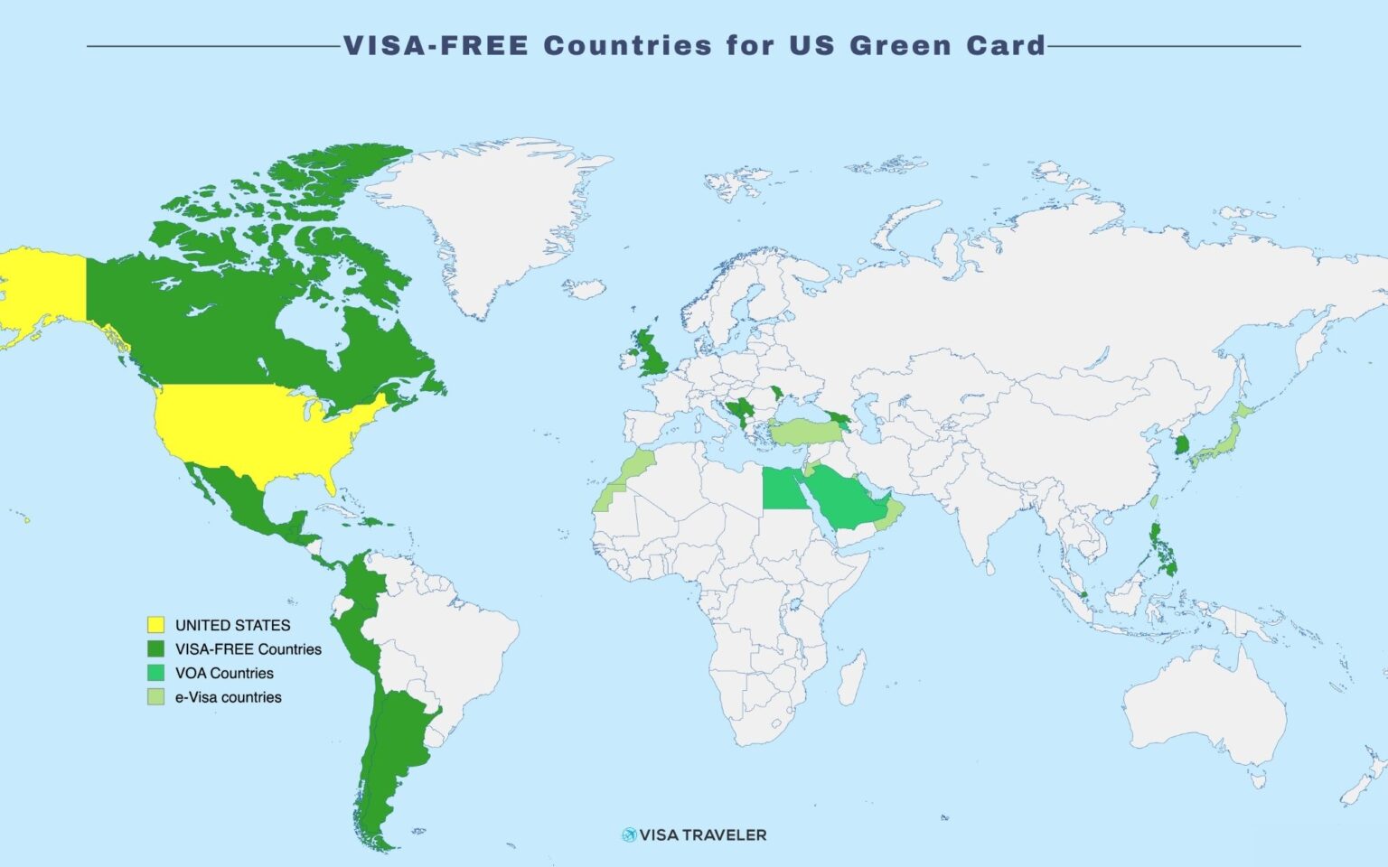 51 VISA-FREE Countries for US Green Card Holders (2026)